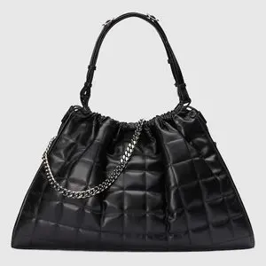 Gucci Deco Tote Bag - Black Leather | Editorialist